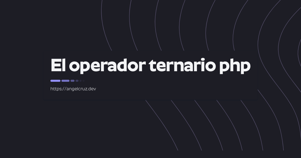 El operador ternario php
